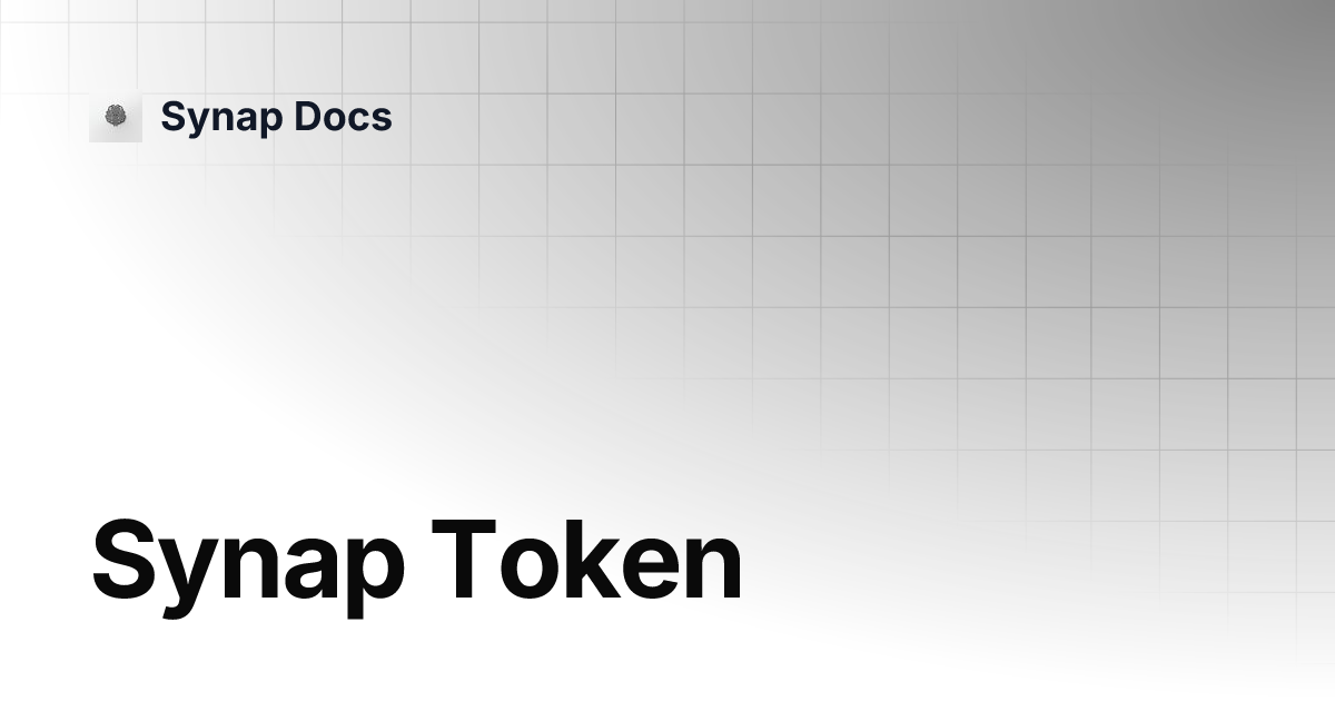 Synap Token | Synap Docs